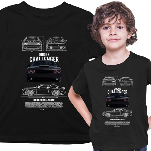 KOSZULKA DZIECIĘCA DODGE CHALLENGER SCHEMAT PREZENT URODZINY ŚWIĘTA ...